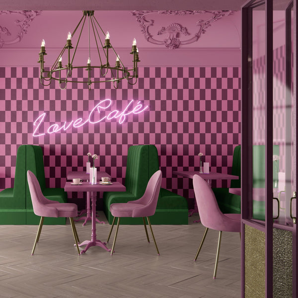 ‘Checkered Chic’ vintage inspired wallpaper in raspberry – Sorbet Dreams