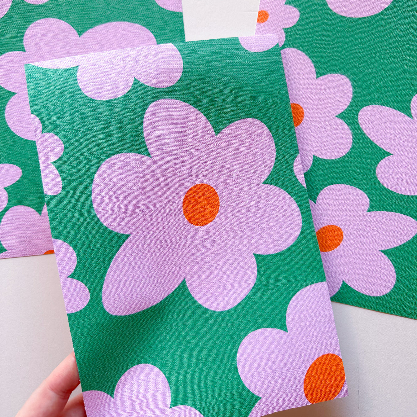 ‘Hello Petal’ Wallpaper on Peppermint | abstract daisy floral wallpape – Sorbet Dreams