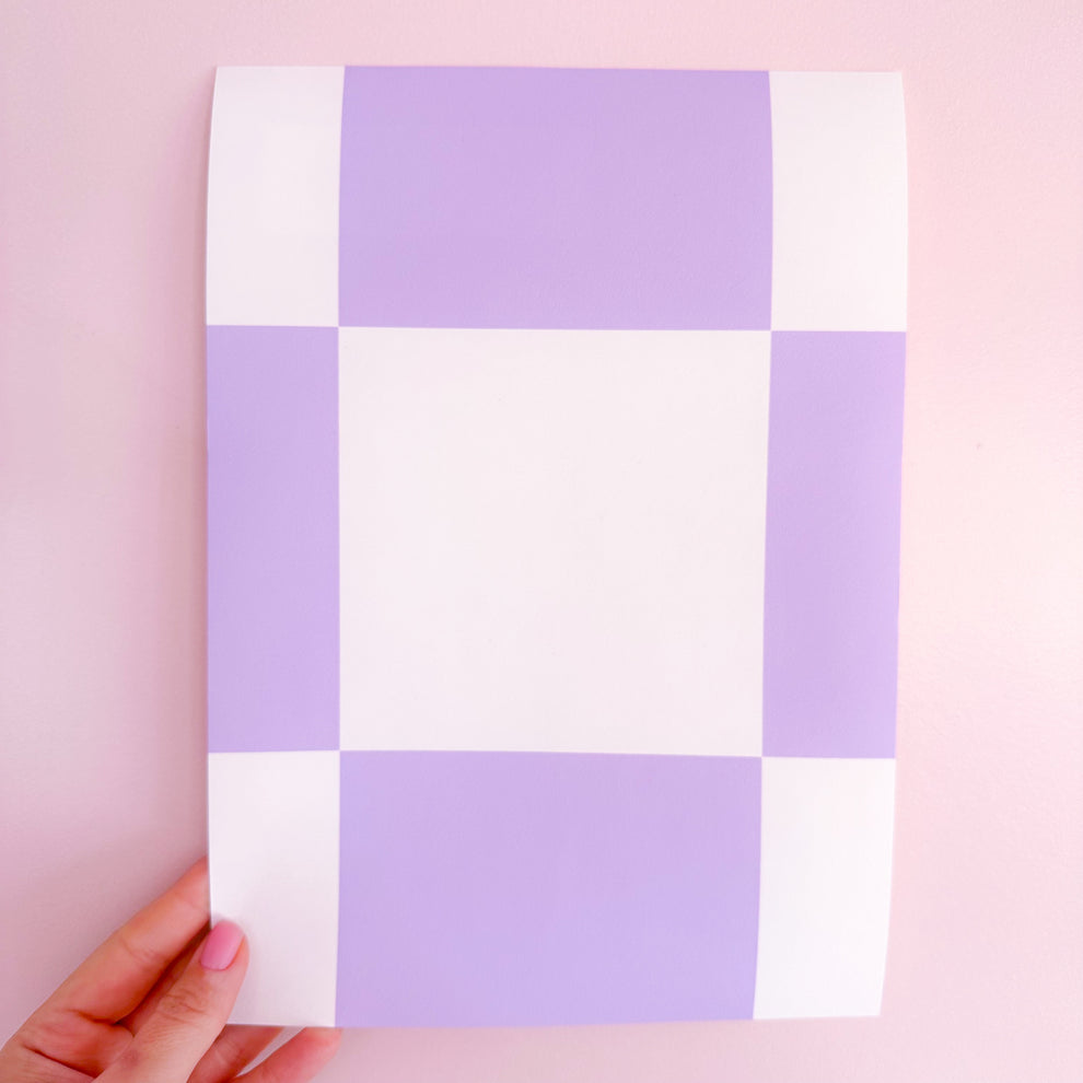 Checkmate Checkerboard Wallpaper in Lavender – Bold Pastel Design ...