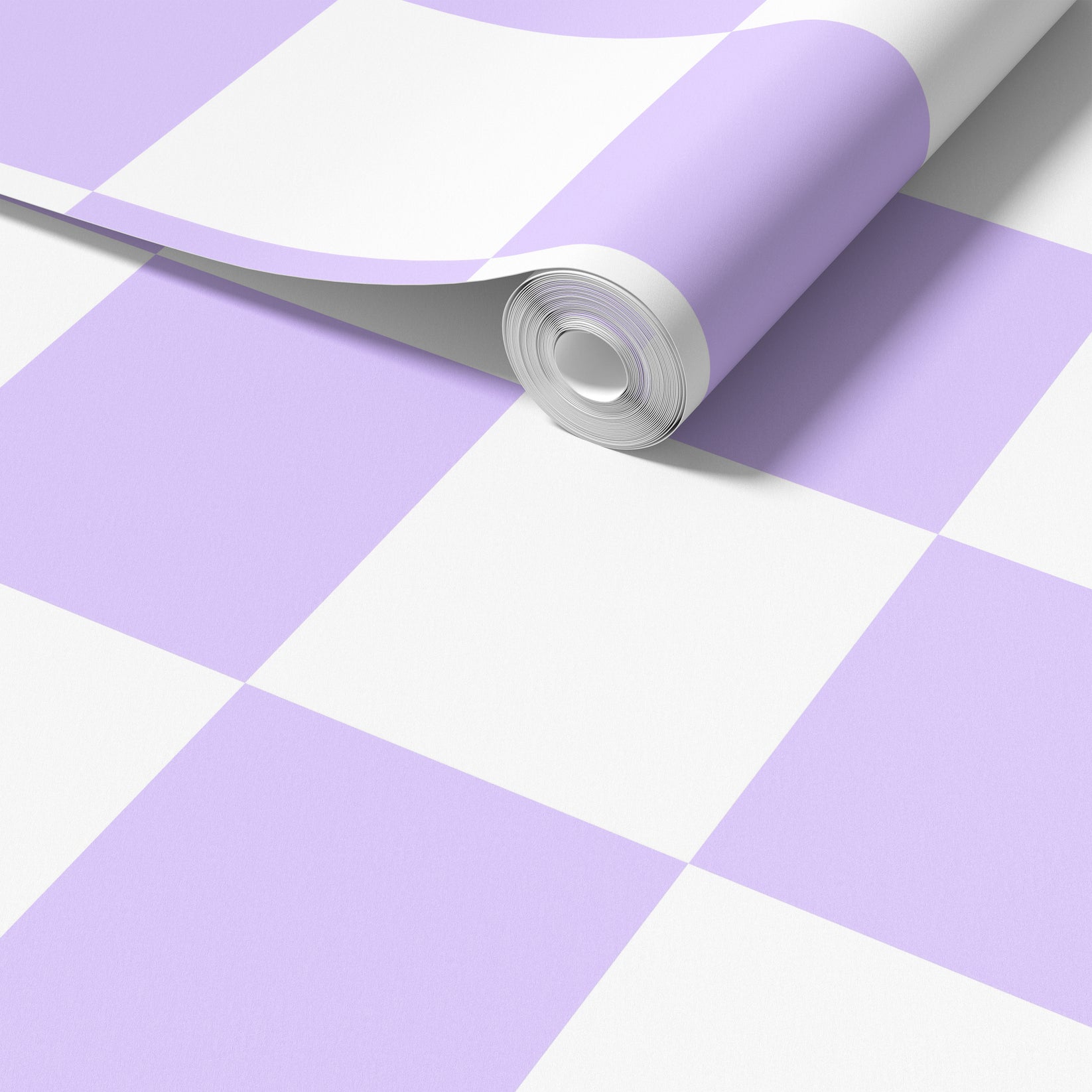 Checkmate Checkerboard Wallpaper in Lavender – Bold Pastel Design ...